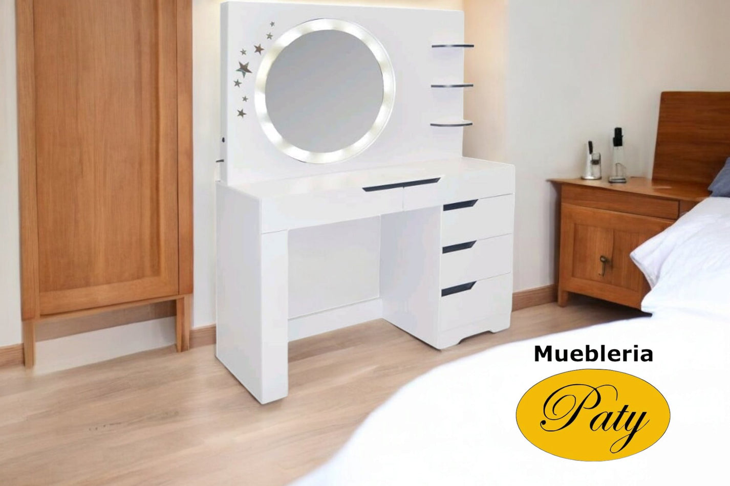 Tocador Vanity tipo Hollywood Vanny – Muebleria Paty